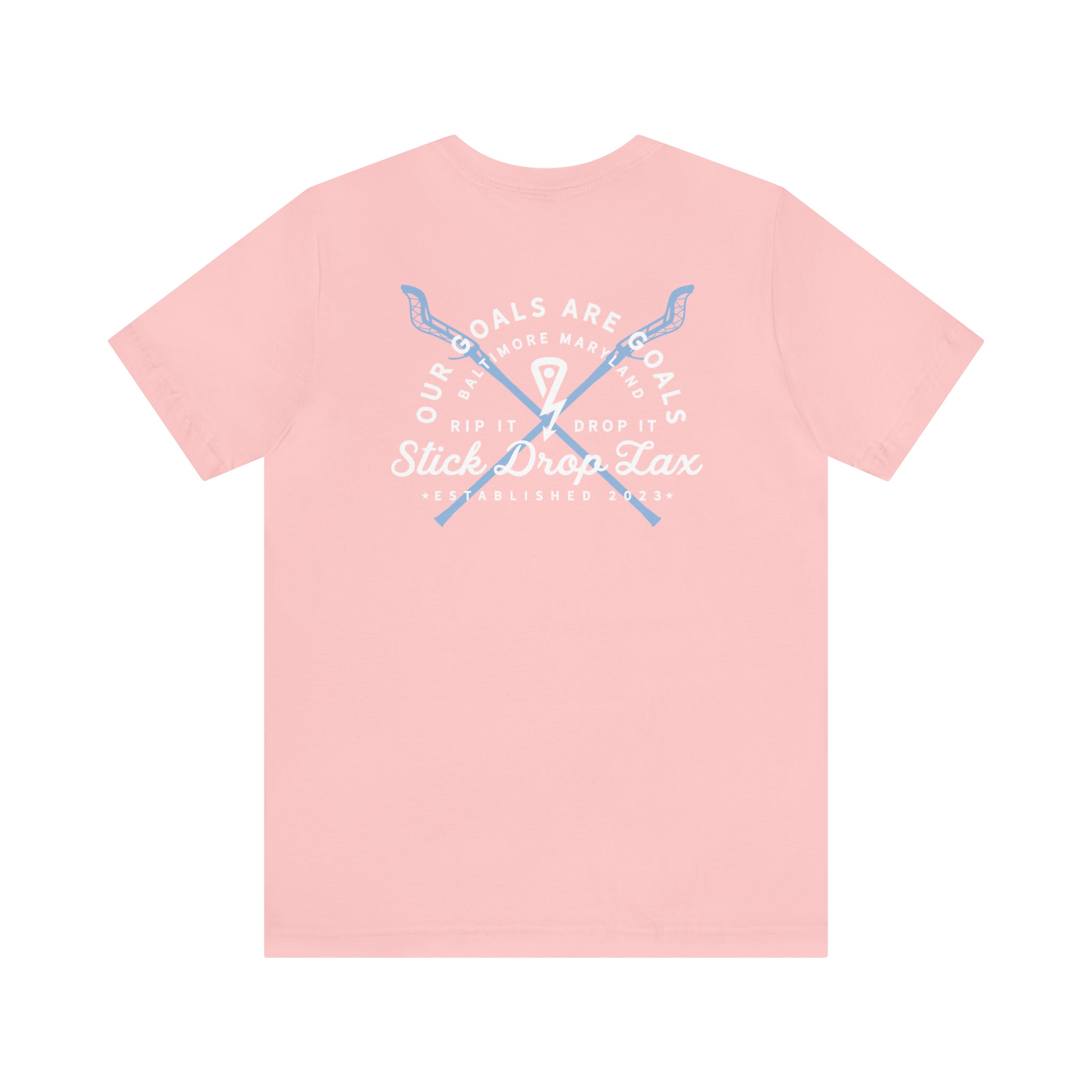 Pink Stick Drop Lax Script Front/Back T – Stick Drop Lacrosse