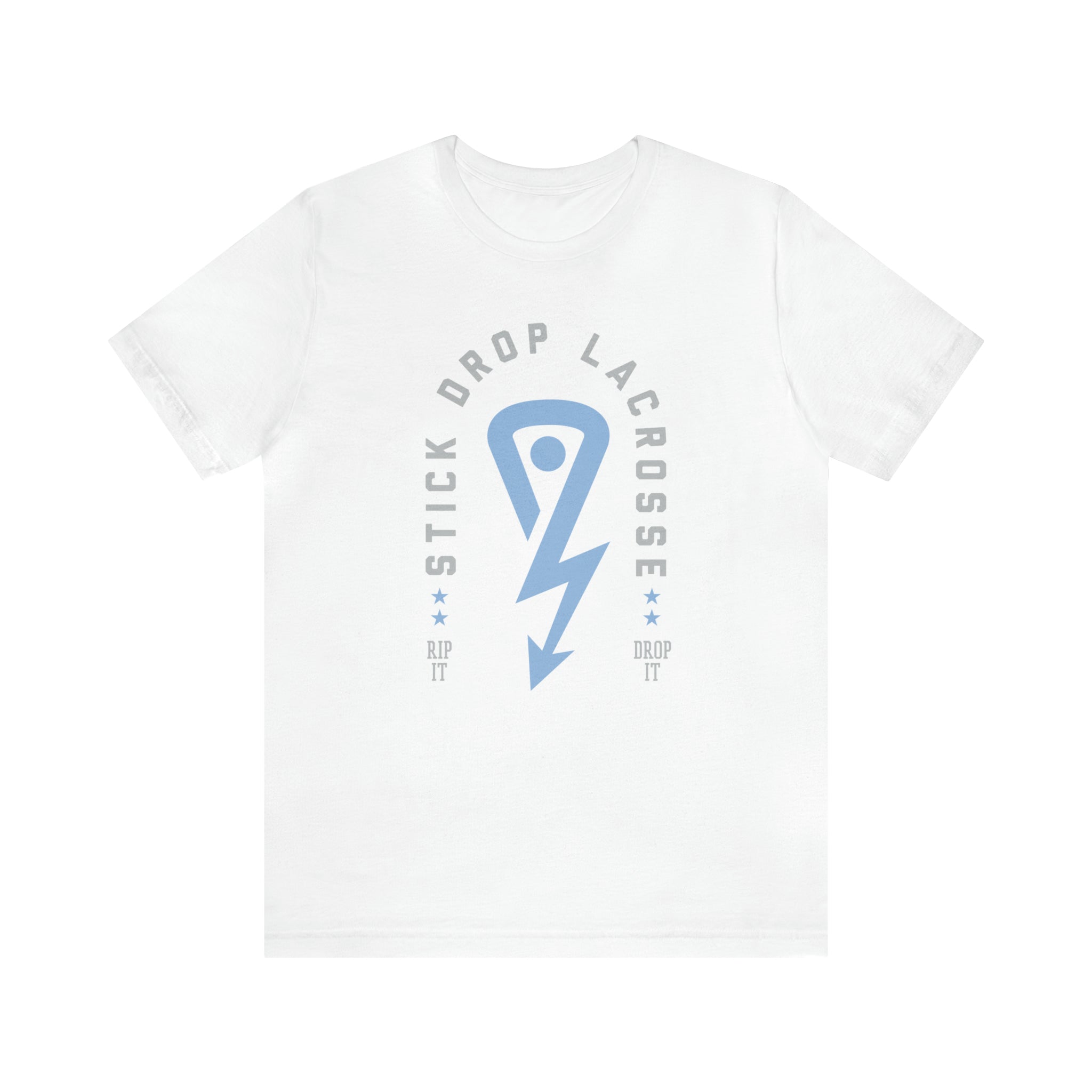 White Stick Drop Lacrosse Arch Logo T